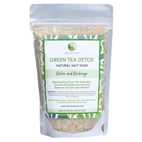 Green Tea Detox Infusion - Bath Sea Salt Mix – Harmony N More Co.